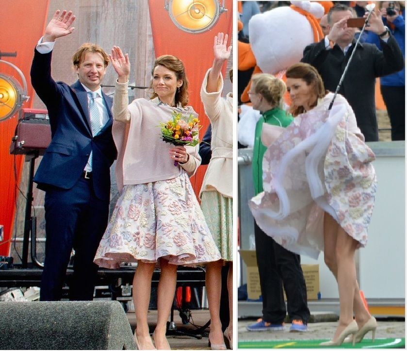 Aimée piégée par le vent au Koningsdag Aimée piégée par le vent au Koningsdag